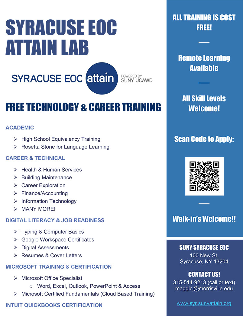 Syracuse EOC ATTAIN Lab – Advanced Technology Training And Information ...