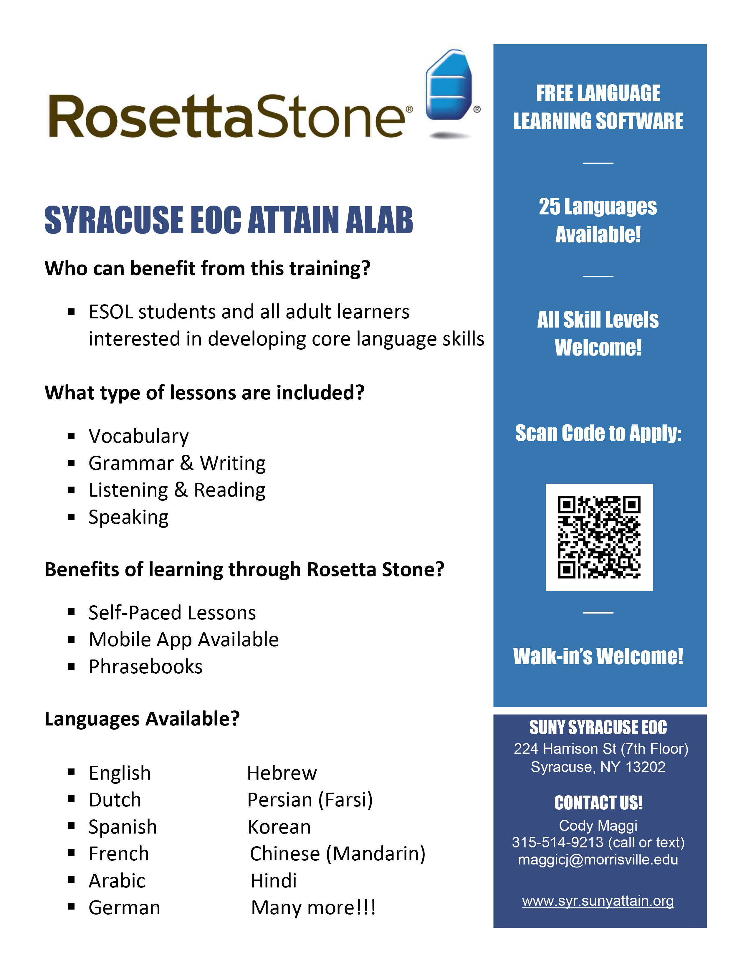 Our Flyers – Syracuse EOC ATTAIN Lab